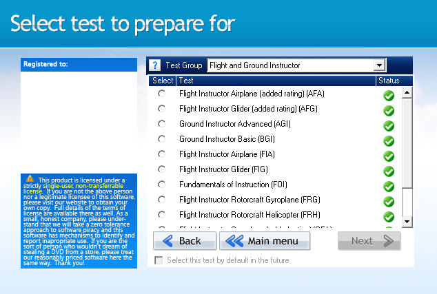 FAA Written Test Preparation - Certified Flight Instructor (CFI)